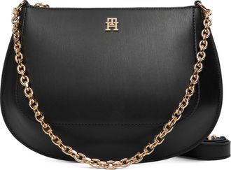 Tommy Hilfiger Handtasche Tommy Hilfiger Th Glam Conv Med Crossover AW0AW18143 Schwarz