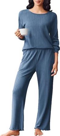 Ekouaer Pyjama Femme Manches Longues