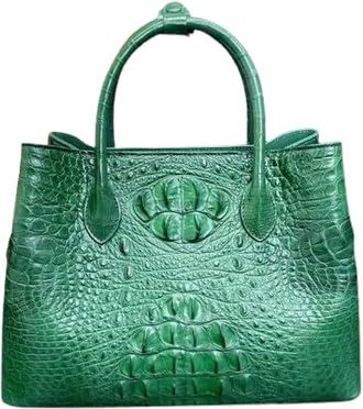 Generic Sac cabas pour femme en cuir dalligator v&eacute;ritable, authentique &eacute;cailles de crocodile exotique. Sac &agrave; main bandouli&egrave;re femme