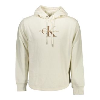 Calvin Klein Kapuzenpullover Wei&szlig; Bestickt Druck - - Sweatshirts & Hoodies - Herren - Wei&szlig; - XL
