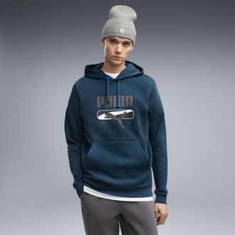 Puma Hoodie en polaire &agrave; logo PUMA Sport Homme, V&ecirc;tements, Bleu, XXL