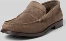 Garment Project Loafer aus Rindsvelours mit Gummisohle