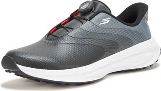 Skechers Go Herren-Golfschuh, wasserdicht, synthetisch, Twist-Fit-Zifferblatt, Spike-Weniger, Schwarz/Wei&szlig;, Gr&ouml;&szlig;e 40