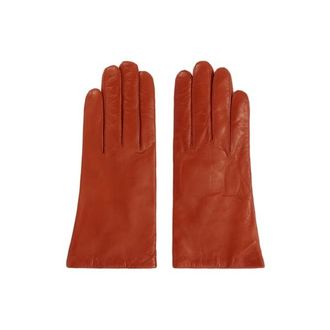 Maison Fabre Handschuhe aus Leder und Kaschmir - Rot