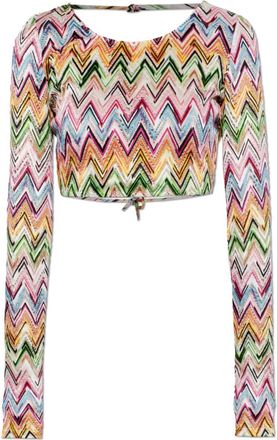 Missoni Femme, Tops, Multicolore, Taille: 40 FR Haut Court &agrave; Manches Longues