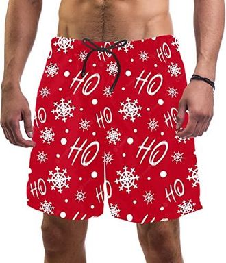 Coosun Short de plage pour homme à séchage rapide Motif renne de Noël Taille S, Noël 14, XXXXL-L