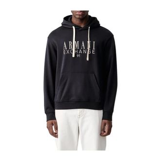 A|X Armani Exchange SweaT-shirt &agrave; capuche en molleton - Homme - Sweatshirts et sweats &agrave; capuche - Bleu - Taille: M