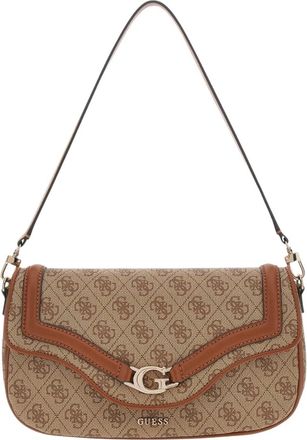 Guess Schultertasche Dea Flap Shoulder Bag Latte Logo beige