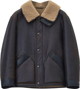 Christophe Lemaire Jacke aus Shearling - Schwarz