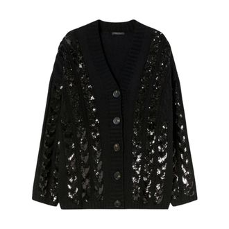 Marina Rinaldi Damen, Strickwaren, Schwarzk, SGröße