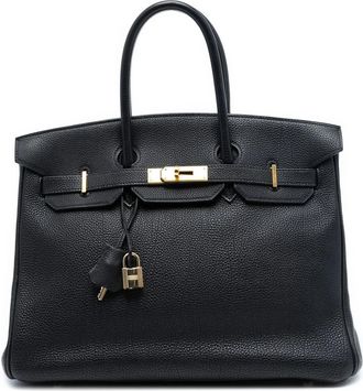 Herm&egrave;s Crossbody Bags - Togo Birkin Retourne 35 - Gr. unisize - in Schwarz - f&uuml;r Damen