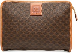 Celine Clutches - Macadam Coated Canvas Clutch - Gr. unisize - in Braun - f&uuml;r Damen