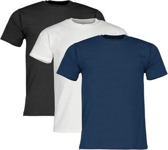 Fruit Of The Loom Lot de 3 t-shirts en coton &eacute;pais pour homme + sac en tissu Web-Textilien24 - S, M, L, XL, XXL, 3XL - Plusieurs coloris disponibles, XL