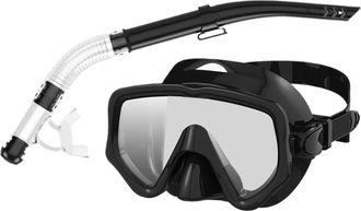 Generic Tauchschnorchel - Schnorchelset mit Top - Silikon Panoramablick Taucherbrille Und Gesichtsmaske Set F&uuml;r Schwimmtraining Inseltourismus Strandtrip Und 