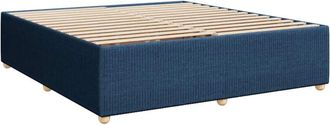 vidaXL Cadre de lit sans matelas bleu 200x200 cm tissu Vidaxl