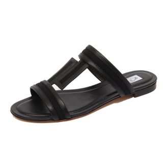 Tod's Leder/Stoff Sandale Schuh - - Shoes - Damen - Schwarzk - 36 EU