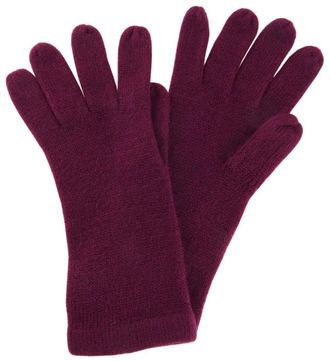 TigerTie feine Strickhandschuhe in pflaume Uni - Damen Handschuhe Größe M