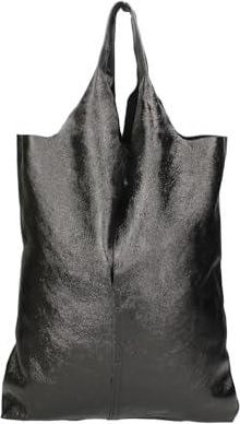 Gave Lux Sac &agrave; bandouli&egrave;re pour femme. Produit artisanal. Mat&eacute;riau ext&eacute;rieur : cuir v&eacute;ritable. Fabriqu&eacute; en Italie. GLX220535823FBG. 44 x 38 x 3 cm, Noir, 38x44