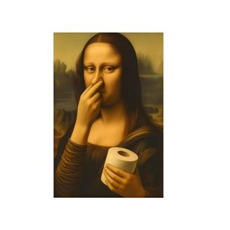 Generic Badezimmer Bilder Wanddekoration - Verr&uuml;ckte Nase Squeezing Malerei Poster, Leinwand Wandkunst f&uuml;r die Toilette,f&uuml;r WC Badezimmer Wohnzimmer Wohnung H