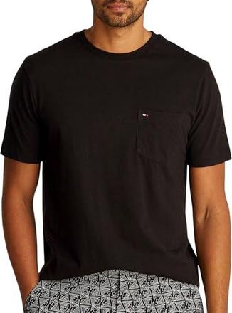 Tommy Hilfiger T-Shirt Manches Courtes Homme Essential avec Poche sur la Poitrine, Noir (Black), XXL