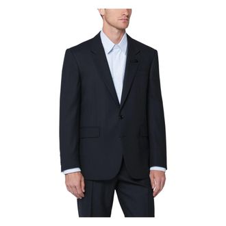 Lardini Blaue Wollmischjacke - - Jackets - Herren - Blau - 2XL