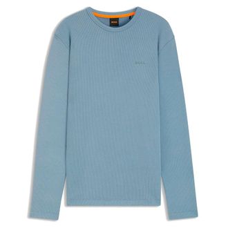 BOSS Herren Tempesto T-Shirt aus Baumwoll-Mix mit Waffelstruktur Hellblau XXXL