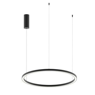 Luce-Ambiente-Design Black Aluminum LED Hoop Suspension with CCT Function 80 cm