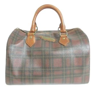 Ralph Lauren Pre-owned Polo Check Mini Boston Bag - - Pre-owned - Damen - Braun - ONE SIZE