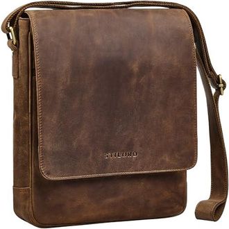 STILORD Ottavio Sac Bandouli&egrave;re pour Homme Cuir Besace Vertical Moyenne 13,3 Pouces pour Ordinateur Sacs Port&eacute;s &eacute;paule Sac Messager Travail Bureau Loisir Cuir