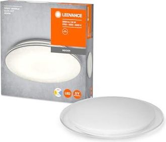 Ledvance LED Deckenleuchte Metall weiß, 24W 2000LM, 6500K, steuerbar durch Click CCT, 45cm Wandleuchte und Deckenlampe ORBIS Sparkle