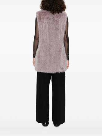 Herno Womens Faux-Fur Sleeveless Vest Aw25 W