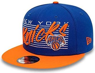 New Era Casquette 9Fifty NBA Properties KnicksEra Casquette de Baseball Casquette Snapback (M/L (57-59 cm) - Bleu-Orange)