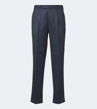 Ermenegildo Zegna Pantalon droit en flanelle de laine