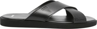 HUGO BOSS Homme, Chaussures, Noir, Taille: 41 EU Ecoleather Sandales