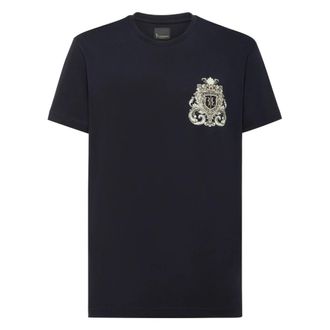 Billionaire Boys Club T-Shirt Rundhals SS Crest Baroque - - Tops - Herren - Blau - S