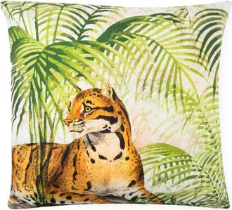 Excelsa Leopard Dekokissen, quadratisch, 45 x 45 cm, 100 % Baumwolle, gefüllt, maschinenwaschbar