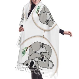 Generic Maman Koala Et Son B&eacute;b&eacute;, Tout Mignons Femme Scarf Longue Etole Classique Ch&acirc;le Pour Mariage Hiver Soir&eacute;e Automne