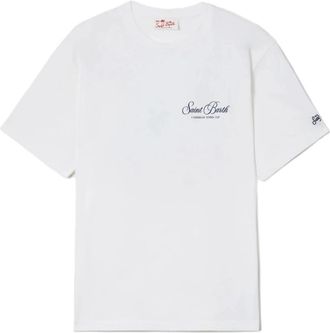 MC2 Saint Barth Homme, Tops, Blanc, Taille: L Portland Cotton T-Shirt
