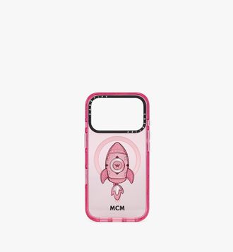 MCM iPhone 17 Pro Impact-iPhone-H&uuml;lle MCM X CASETiFY mit Raketenmotiv PINK PLANT BASED