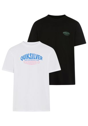 Quiksilver T-Shirt QUIKSILVER RUGGED PACK, Herren, Gr. XXL, schwarz, whit, Obermaterial: 100% Baumwolle, Shirts T-Shirt, f&uuml;r Erwachsene, Kurzarm, f&uuml;r Freizeit un