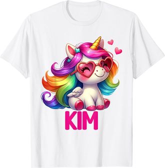 BDAZ Kim-Einhorn-Name, personalisiertes Design T-Shirt
