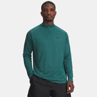 Under Armour Tech Textured Oberteil mit.5-Zip f&uuml;r Herren Marine OD Gr&uuml;n / Schwarz XXL