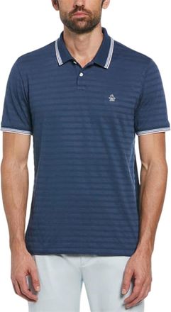 Original Penguin Poloshirt f&uuml;r Herren, Mit kontrastfarbenen Streifen, Regul&auml;r (Meeresblau)