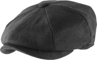 Classic Italy Béret - Casquette Plate Homme ou Femme Gavy - Taille 57 cm - Noir