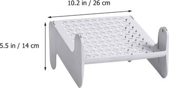 Angoily Kunststoff Schuhregal Stapelbar mit Rutschfester Abdeckung Mehrlagig und Platzsparend Einfache Montage f&uuml;r Zuhause und Studentenwohnheim Wei&szlig;