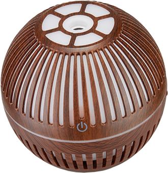 DOITOOL Mini Aromatherapie Luftverteiler Holzoptik Aromadiffusor für Büro Tisch mit Hohlraumdesign Leiser Betrieb Langlebig und Dekorativ für Ätherische Öle u