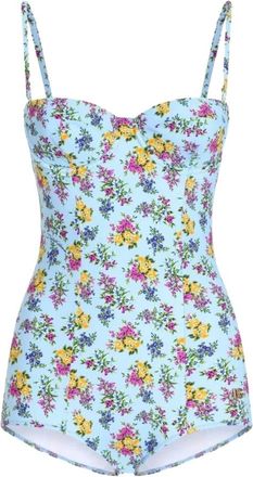 Dolce & Gabbana Femme, Maillots de bain, Bleu, Taille: 42 FR One Piece Fiorellini