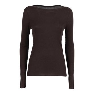 Majestic Filatures Rundhals-Strickware - - Knitwear - Damen - Braun - M