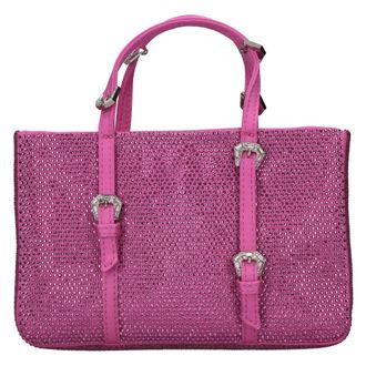 Gedebe Gedebe, Femme, Sacs, Rose, Taille: ONE Size Sac en satin et strass