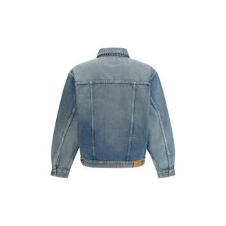 Saint Laurent Mens Blue Cotton Denim Jacket Clothing